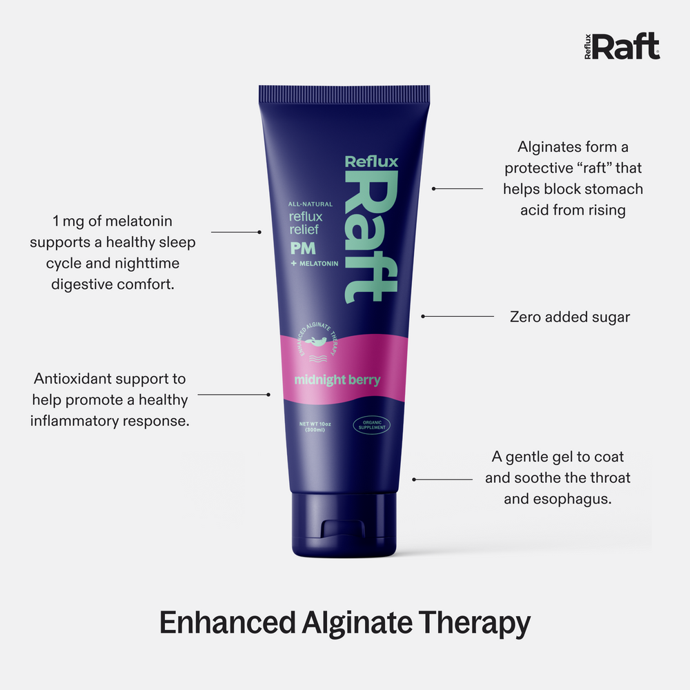 RefluxRaft Midnight Berry PM: Nighttime Reflux Relief