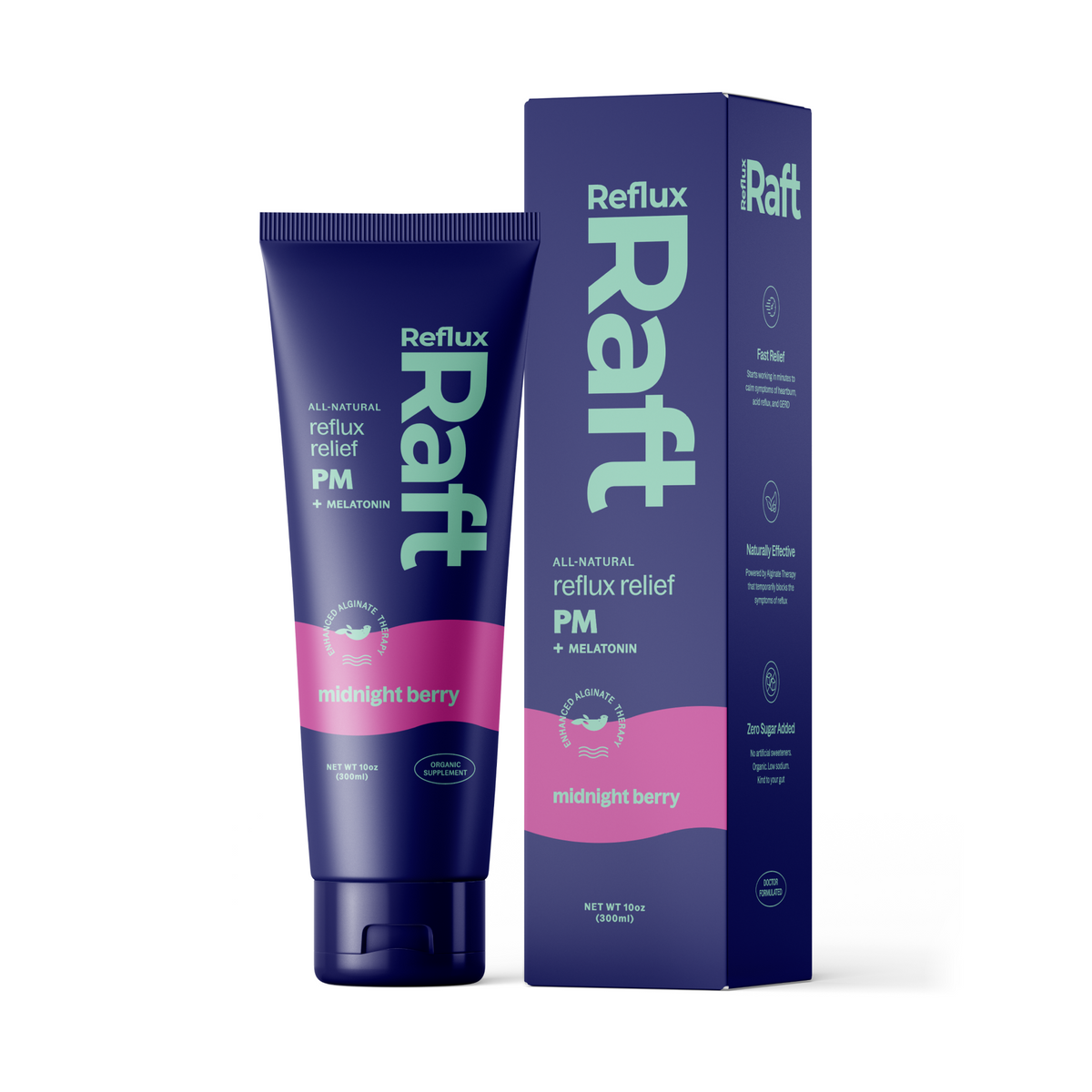 RefluxRaft Midnight Berry PM: Nighttime Reflux Relief